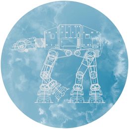 Komar Fototapete "Vlies selbstklebend - Star Wars AT-AT - Größe 125 x 125 cm", B/L: 125mm x 125mm, Rollen:, blau, Schlafzimmer, Tapeten, Kinderzimmer