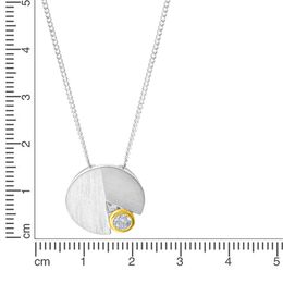 Celesta Damen Kette mit Anh&auml;nger, 45,0cm, Silber 925 (Sterlingsilber), L: 45 B: 14mm, wei&szlig;, Silber 925 (Sterlingsilber), B:14mm, Halsketten