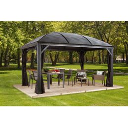 Pavillon Sojag, grau, Garten, Pavillons, "Moreno 10x14", BxT: 298x423 cm