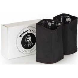 BUDDY'S Wein- und Sektk&uuml;hler "Buddy ́s Bar", B:11cm H:18cm T:11cm &Oslash;:11cm, schwarz, Eisk&uuml;bel, 2er Pack K&uuml;hlmanschetten, wasserabweisender Nylonstoff