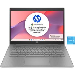 HP Chromebook "14a-ne1210ng", 4 GB RAM 64 GB SSD, Celeron, Google Chrome OS, silber, Notebooks