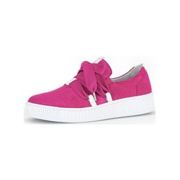 Gabor Damen Sneaker "Gabor Sneaker Veloursleder/Textil", Gr. 38pink, weiß, Textil, Veloursleder, Schuhe