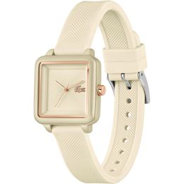 Lacoste Damen Quarzuhr "Lacoste.12.12 FLOW", gold, Armbanduhren, Armbanduhr, Damenuhr, analog, Silikonarmband