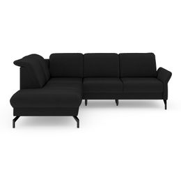 Sit & More Ecksofa SIT & MORE, B:250cm H:84cm T:207cm, schwarz, Wohnzimmer, Sofas, "Fashion L-Form", wahlweise mit Kopfteilverstellung und Vorziehsitz, motorisch