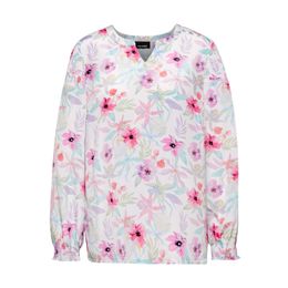GOLDNER Damen Druckbluse "Kurzgröße Druckbluse aus pflegeleichtem Polyester", lila, Gr. 23, Obermaterial: 100% Polyester PES., Blusen