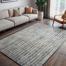 Teppich OTTO HOME, B:160cm H:8mm L:230cm, beige, Polyester, Wohnzimmer, Teppiche, "Liorra", Kurzflor, modernes Design, pflegeleicht, Wohnzimmer