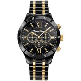 Thomas Sabo Herren Chronograph "REBEL URBAN", schwarz, Armbanduhren, Quarzuhr, Armbanduhr, Herren, Datum, Stoppfunktion, 12/24-Std.-Anzeige