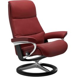 stressless "View" Set, Relaxsessel mit Hocker, mit Signature Base, Gr&ouml;&szlig;e M,Gestell Schwarz