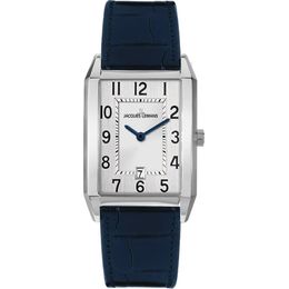 Jacques Lemans Herren Quarzuhr "Torino", blau, Armbanduhren, Armbanduhr, Herrenuhr, Lederarmband, analog, Datum