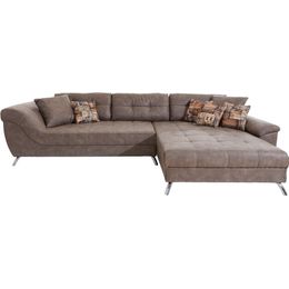Jockenh&ouml;fer Ecksofa, B:358cm H:91cm T:119cm, braun, JOCKENH&Ouml;FER GRUPPE, Luxus-Microfaser ALCATOP (100% Polyester);Luxus-Microfaser in Antiklederoptik (100%