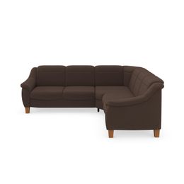 Ecksofa Home Affaire, B:270cm T:250cm, braun, 98% Polyester 2% Polyamid, Wohnzimmer, Sofas, "Caldera L-Form", Federkern, wahlweise mit