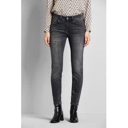 Bugatti Damen 5-Pocket-Jeans "Basic Essential", grau, Gr. 42, 81% Baumwolle, 9% Polyester, 6% Elastomultiester, 4% Elasthan, Jeans, mit