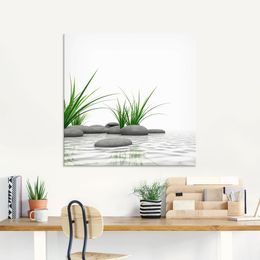 Glasbild Artland, B:60cm H:45cm, wei&szlig;, Glas, K&uuml;che, Bilder, "3D Steine", in verschiedenen Gr&ouml;&szlig;en