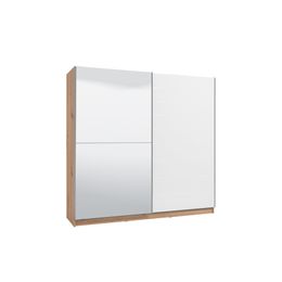 Schwebet&uuml;renschrank Inosign, B:217cm H:210cm T:62,5cm, braun, MDF, Spanplatte, Schr&auml;nke, "Mondego", mit Spiegel