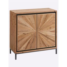Kommode HEINE HOME, B:80cm H:80cm T:35cm, schwarz, MDF, Spanplatte, Sideboards