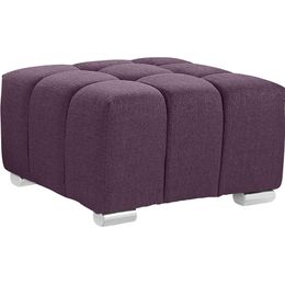 Hocker, B:71cm H:42cm T:71cm, braun, exxpo - SOFA FASHION, Struktur (100% Polyester);Webvelours (100% Polyester), Wohnzimmer, Hocker, "Elias