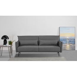 Schlafsofa Inosign, B:204cm H:89cm T:87cm, grau, 100% Polyester, Wohnzimmer, Sofas, "TULARE, 204 cm, klappbarer 3-Sitzer mit verstellbarer