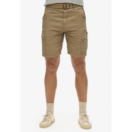 Superdry Herren Cargoshorts "SD-HEAVY CARGO SHORT", beige, Gr. 28, unifarben, Web, Obermaterial: 100% Baumwolle, Hosen