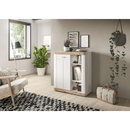 Kommode Home Affaire, B:91cm H:40cm T:40cm, weiß, Holzwerkstoff, Schlafzimmer, Sideboards, "Landsby", Breite ca. 91 cm