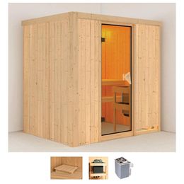 Karibu Sauna "Bedine", Saunaofen, integrierte Steuerung, 9 kW, beige, Saunen, Ofen 9 kW integr. Strg