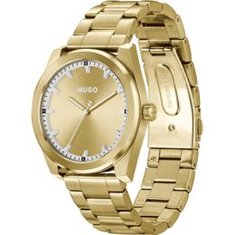 Hugo Damen Quarzuhr "BRIGHT", gold, Armbanduhren, Armbanduhr, Herrenuhr, Mineralglas, Edelstahlarmband