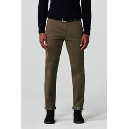 MEYER Herren Chinos "Bonn", grau, Gr. 54, unifarben, 98% Baumwolle;2% Elasthan, Hosen, mit Ziersteppung und Knopf