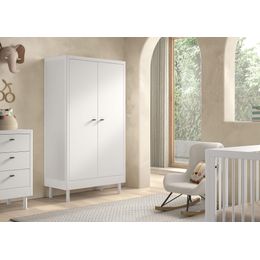 Kleiderschrank Home Affaire, B:100cm H:190cm T:55cm, wei&szlig;, Massivholz, Kinderzimmer, Schr&auml;nke, "mit viel Stauraum, Facheinteilung, hochwertig und