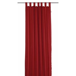 Vorhang Tom Tailor HOME, B:130cm H:255cm, rot, Wirkware, Baumwolle, Wohnzimmer, Gardinen, "DOVE"