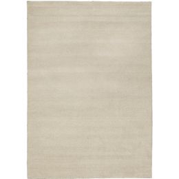 Wollteppich, B:200cm H:1,5mm L:140cm, beige, MyFlair M&Ouml;BEL & ACCESSOIRES, Wolle, Wohnzimmer, Teppiche, "Isra", Kurzflor, Handweb Teppich, meliert,
