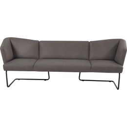 K+w Komfort & Wohnen Polsterbank, B:242cm H:88cm T:71cm, grau, K+W KOMFORT & WOHNEN, Holzwerkstoff, Metall, Esszimmer, Sitzb&auml;nke, "Mikkado Tube", in abgerundeter Form,