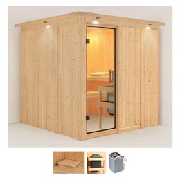 Karibu Sauna "Rodin", Saunaofen, integrierte Steuerung, 9 kW, beige, Saunen, Ofen 9 kW integr. Strg