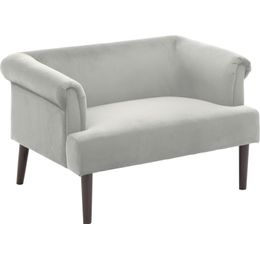 1,5-Sitzer, B:119cm H:72cm T:70cm, grau, ATLANTIC HOME COLLECTION, 100% Polyester, Sofas, "Charlie", XXL-Sessel mit Samtveloursbezug, mit