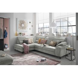 Musterring Ecksofa, B/H/T: 317cm x 86cm x 220cm, Flachgewebe, Armlehne rechts, Sitztiefenverstellung,ohne Kopfteilverstellung,Ohne Bettfunktion,Ohne