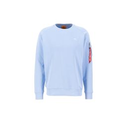 Herren Sweater "X-Fit Sweat", blau, Gr. XS, Alpha Industries, Obermaterial: 80% Baumwolle, 20% Polyester, Sweatshirts