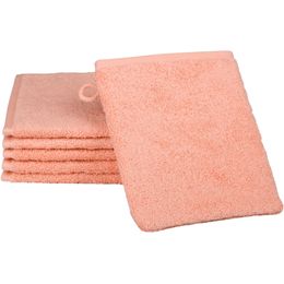 Waschhandschuh Ross, B:17cm L:21cm, rot, Baumwolle, Waschlappen, "Smaragd", 100% Baumwolle