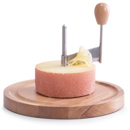 zeller PRESENT K&auml;sebrett, &Oslash; 22cm, braun, Schneidebretter, Klinge hobelt hauchd&uuml;nne R&ouml;schen