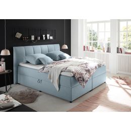 Boxbett, B:200cm L:213cmpastellblau colet 83, ED EXCITING DESIGN, 100% Polyester, Komplettbetten, ""Granada" OTTOs Choice, Topseller inkl. Bettkasten