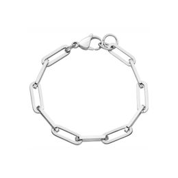 Jobo Damen Armband, 21cm, Edelstahl, silber, Edelstahl, Armb&auml;nder, Edelstahl 21 cm