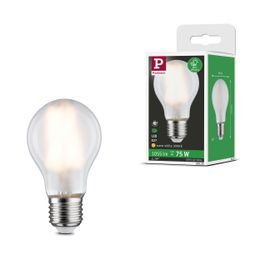 Paulmann LED-Leuchtmittel "Eco-Line Filament 230V LED Birne E27 1er-Set 1055lm 5W 3000K Matt", L:10,6cm Ø:6cm, weiß, Leuchtmittel