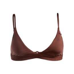 Roxy Damen Triangel-Bikini-Top "Silky Island", braun, Gr. XL, 85% Nylon, 15% Elasthan, Bikini-Oberteile