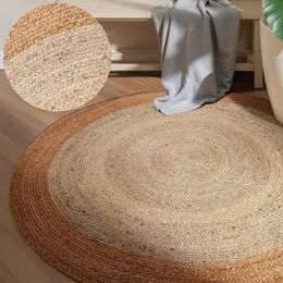 Teppich Hanse Home, H:9mm Ø:200cm, beige, Jute, Wohnzimmer, Teppiche, "Jutta Juteteppich", 100% Jutefaser, Natur, Wohnzimmer, Esszimmer, Flur, Boho,