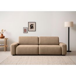 3-Sitzer Home Affaire, B:257cm H:82cm T:105cm, braun, 100% Polyester, Sofas, "TORGE (257cm), Sofa,Schlafsofa in Cord, Samtvelours, Struktur fein",
