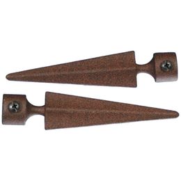 Gardinenstangen-Endst&uuml;ck Liedeco, H:2,2cm L:13,5cm &Oslash;:1,6cm, braun, Gardinenstangenendst&uuml;cke, "Herkules", f&uuml;r Gardinenstangen &Oslash; 16 mm