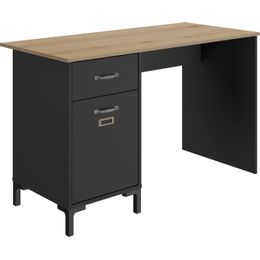 Schreibtisch GAMI, B:120cm H:72,6cm T:55cm, schwarz, B&uuml;ro, Tische, "Manchester", mit Stauraum