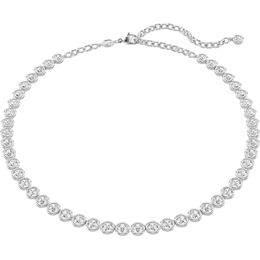 Swarovski Damen Collier "Imber Tennis", Metall, L: 45 B: 7mm, silber, Metall, B:7mm, Halsketten, mit Swarovski Kristall