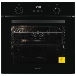 Exquisit Einbaubackofen "EBE278-H-020 schwarz", B:59,5cm H:59,5cm T:56,7cm, schwarz, Back&ouml;fen, Hei&szlig;luft&Pizzastufe - ideal f&uuml;r ein Pizzabacken