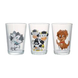 Ritzenhoff & Breker Kinderbecher "Kindergl&auml;ser Hoftiere 205 ml 3er Set bunt", bunt, RITZENHOFF & BREKER, Trinkgef&auml;&szlig;e