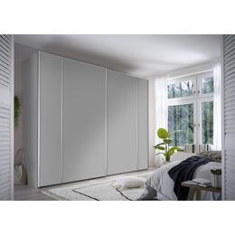 Schwebet&uuml;renschrank STAUD, B:249cm H:222cm T:68cmhellgrau, Holzwerkstoff, Schr&auml;nke, "Sonett 100, Made in Germany", mit vier verschiedenen