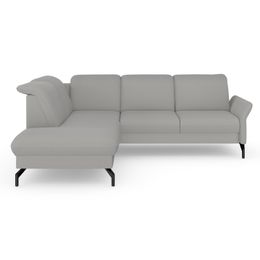 Sit & More Ecksofa SIT & MORE, B:250cm H:84cm T:207cm, grau, Wohnzimmer, Sofas, "Fashion L-Form", wahlweise mit Kopfteilverstellung und Vorziehsitz, motorisch