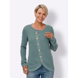 Classic Basics Damen Strickpullover "Langarm-Pullover", gr&uuml;n, Gr. 50, unifarben, 100% Polyacryl, Pullover